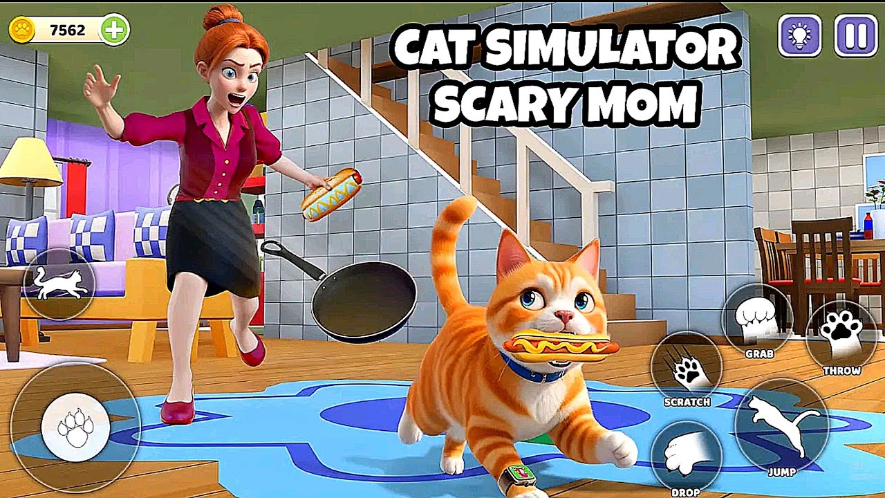Cat simulator scary mom gameplay android - YouTube
