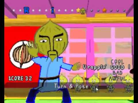 Parappa the Rappa Game Playstation 1 on PSX 1st Boss - YouTube