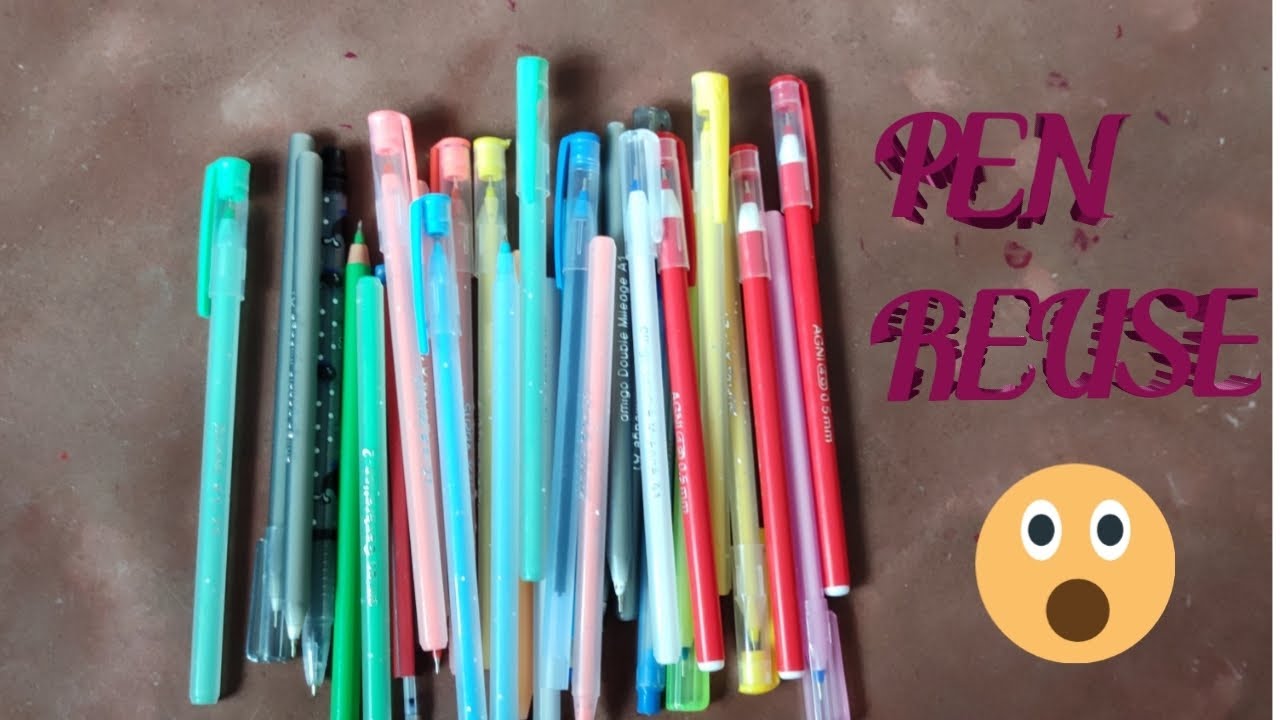 Old pen craft ideas|best out of waste craft ideas| reuse of old pens ...