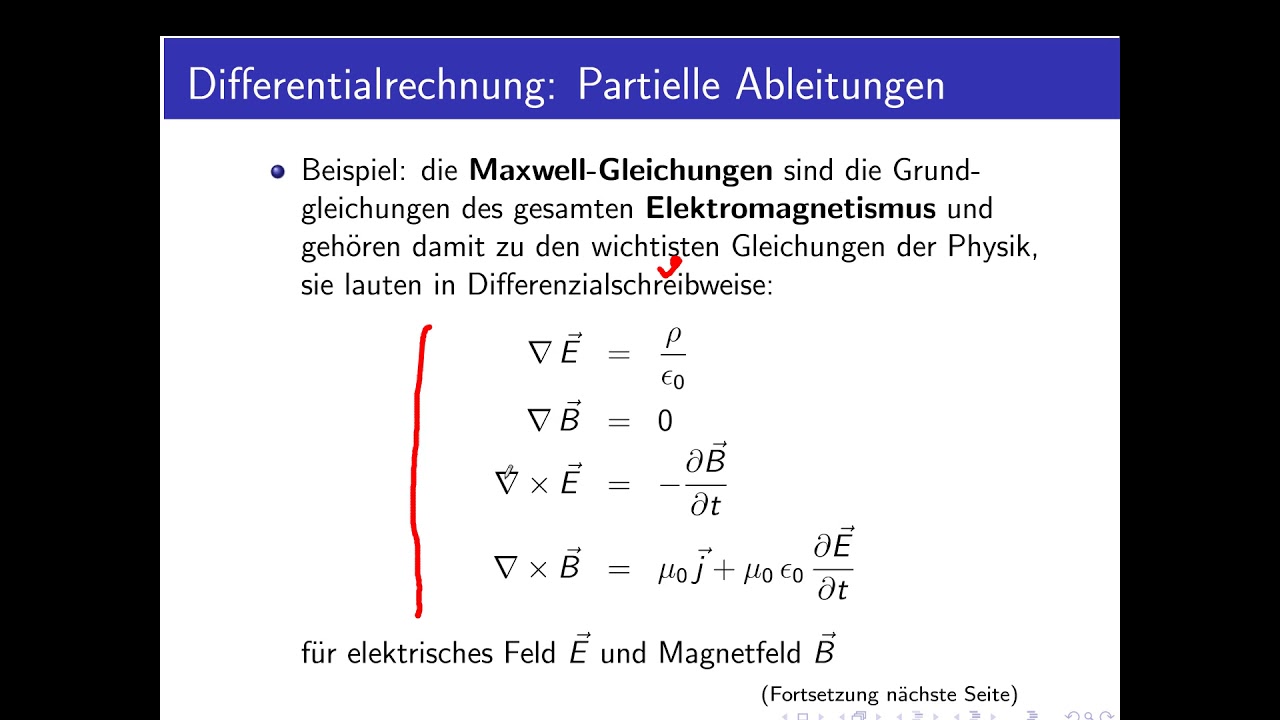 Differentialrechnung Teil 28: Die Maxwell-Gleichungen - YouTube