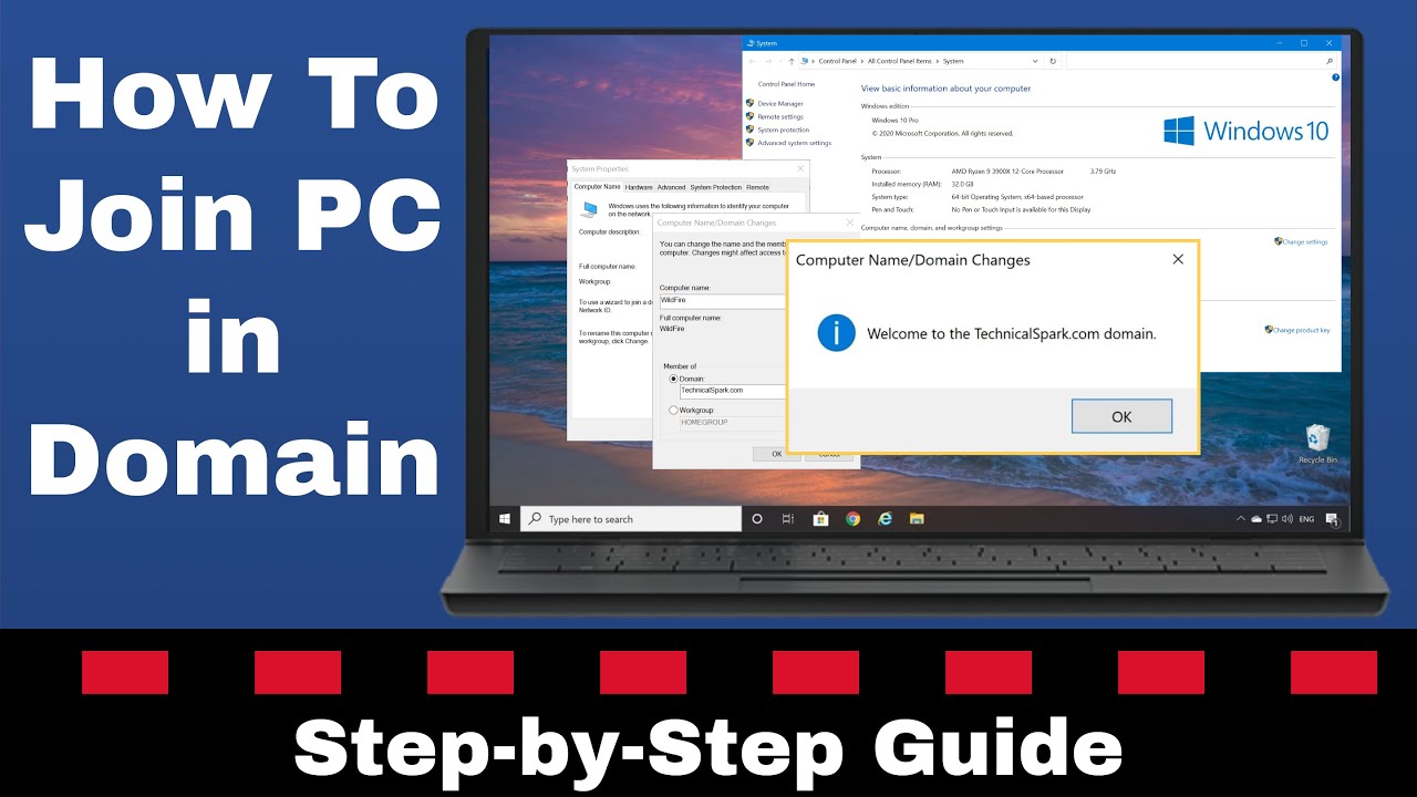 How To Join Client To Active Directory Domain - YouTube