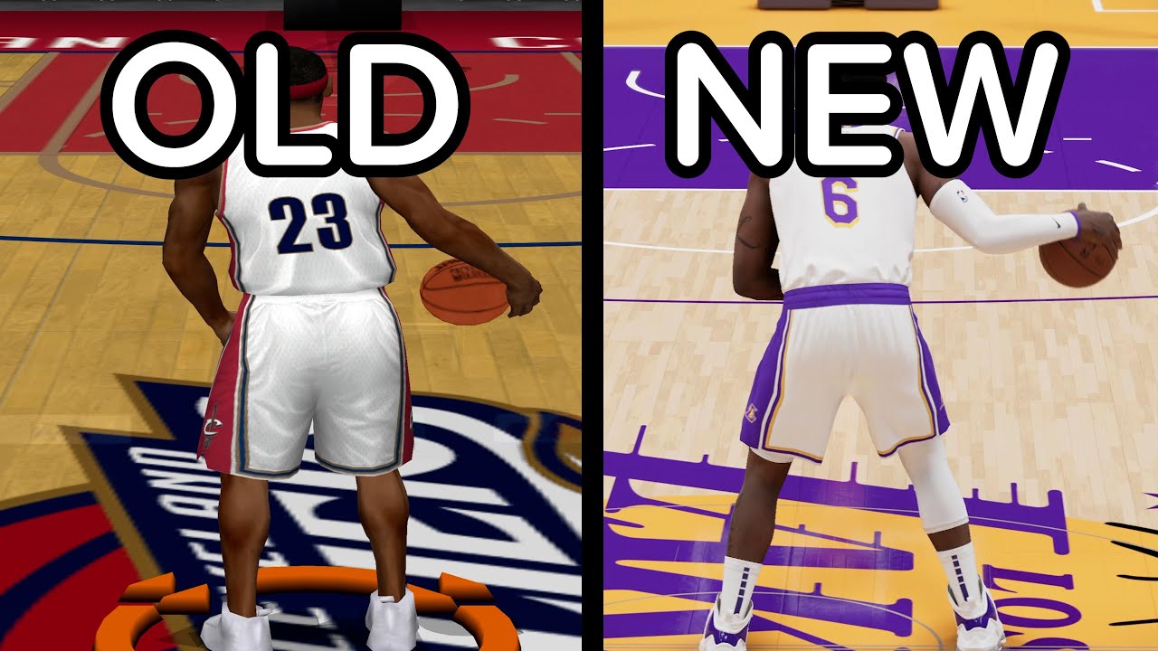 LeBron James' First NBA 2K vs NBA 2K23 Comparison - YouTube