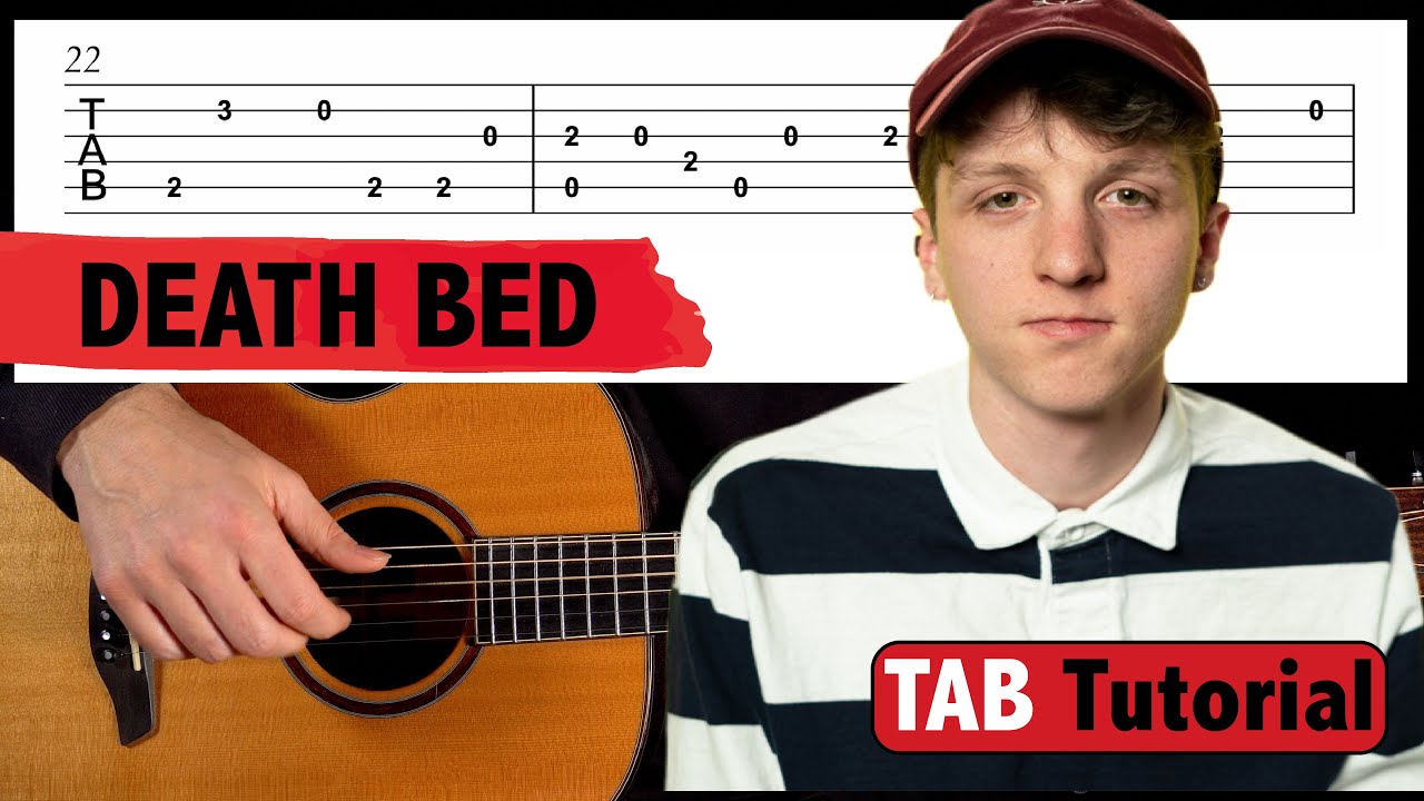 Death Bed (Coffe For Your Head) - EASY FINGERSTYLE GUITAR TAB - YouTube
