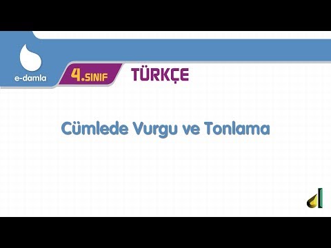 4.Sınıf Türkçe Cümlede Vurgu ve Tonlama