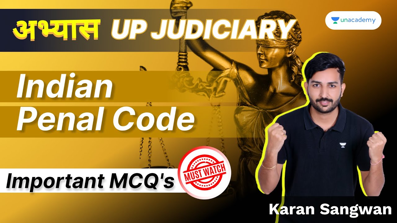 अभ्यास UP Judiciary | Indian Penal Code| Important MCQ's with Karan Sangwan Sir| PDF Available ...