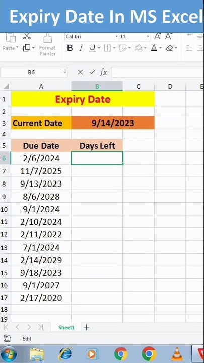 Find Expiry Date In Ms Excelexceltips Exceltricks Msexcel Youtube