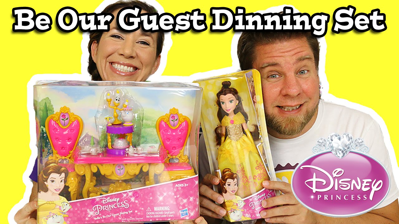 Disney Princess Belle's Be Our Guest Dinning Set - YouTube