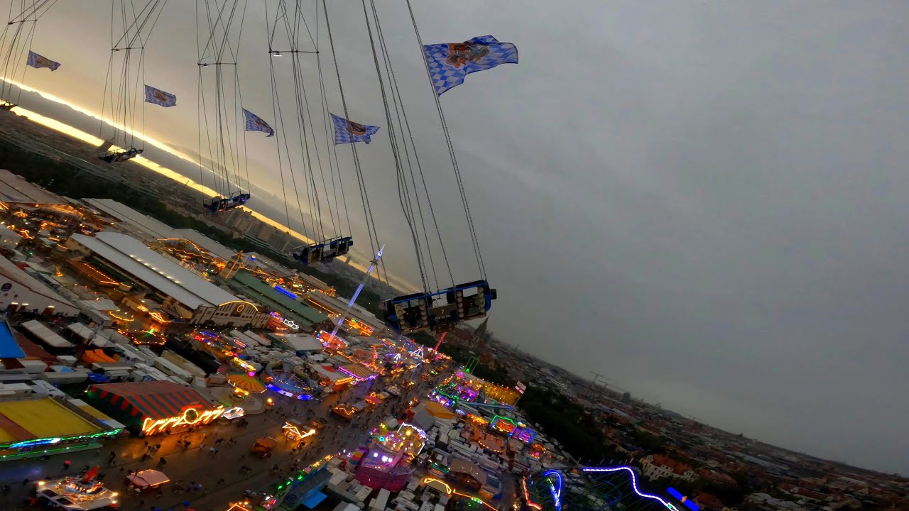 Bayern Tower (Kaiser) On Ride Oktoberfest München 2023 - YouTube