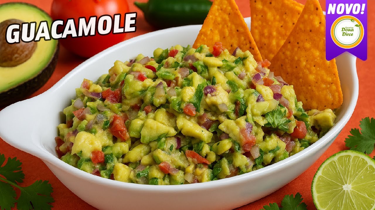 RECEITA MEXICANA ORIGINAL DE GUACAMOLE | GUACAMOLE COM PIMENTA | COMIDA ...