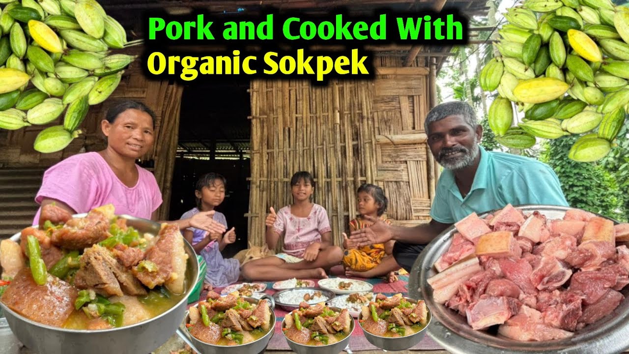 Pork and Cooked With Organic Sokpek | Meghalaya Village Style Pork ...
