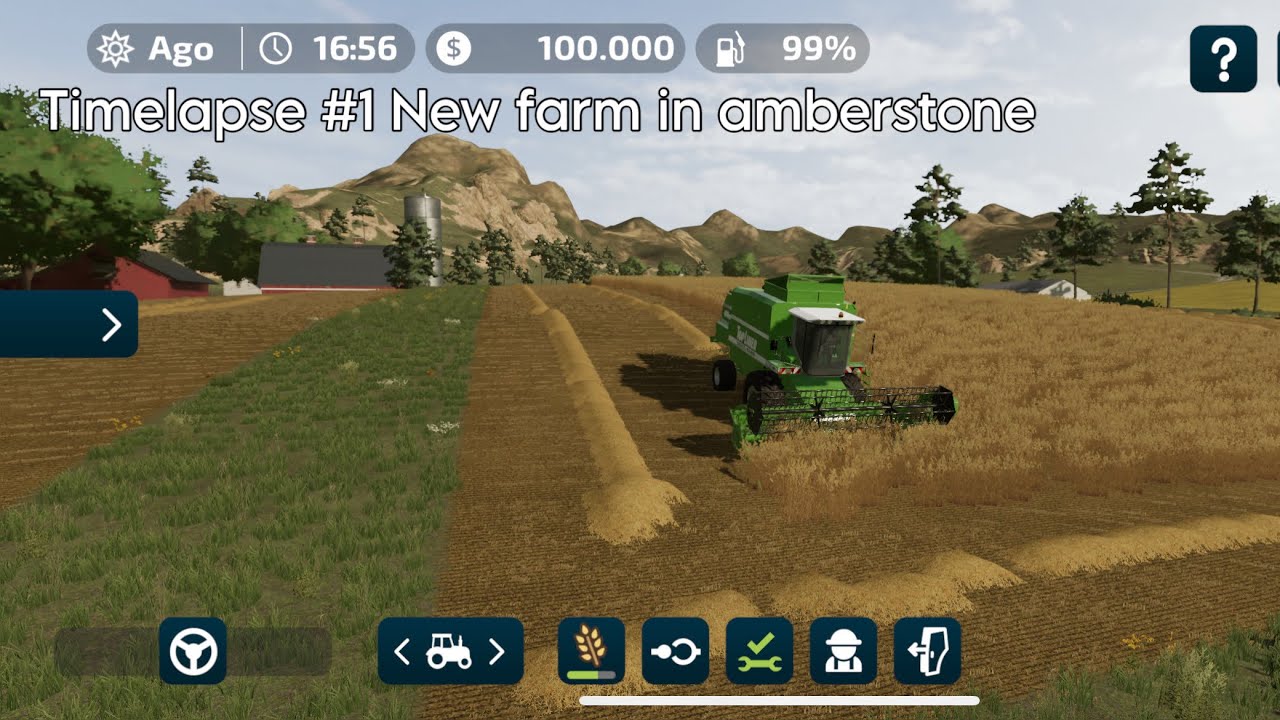 FS23: timelapse #1 New farm in amberstone map - YouTube