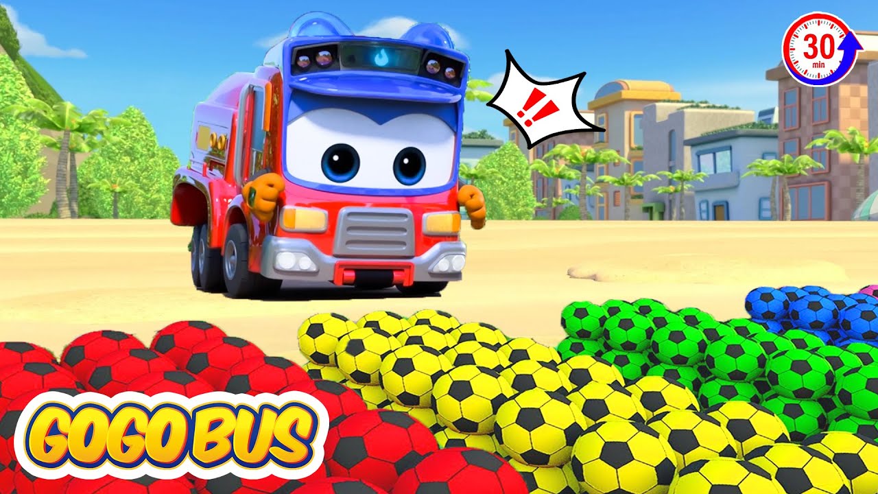 ⚽ Đi Tìm Quả Bóng Tròn Tròn Cùng Cảnh Sát Trưởng GOGO Bus 🚒 Hoạt Hình ...
