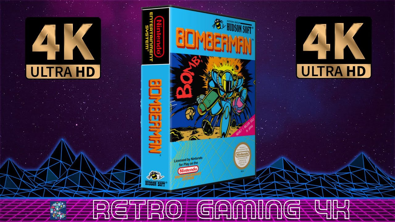 Bomberman (1985) Nintendo NES retro video game intro / demo 4K - YouTube