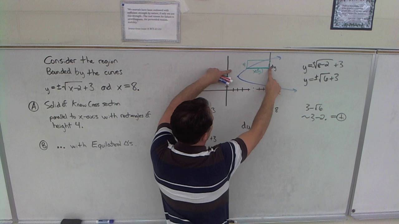 Calc Solids of Known Cross Section #3 - YouTube
