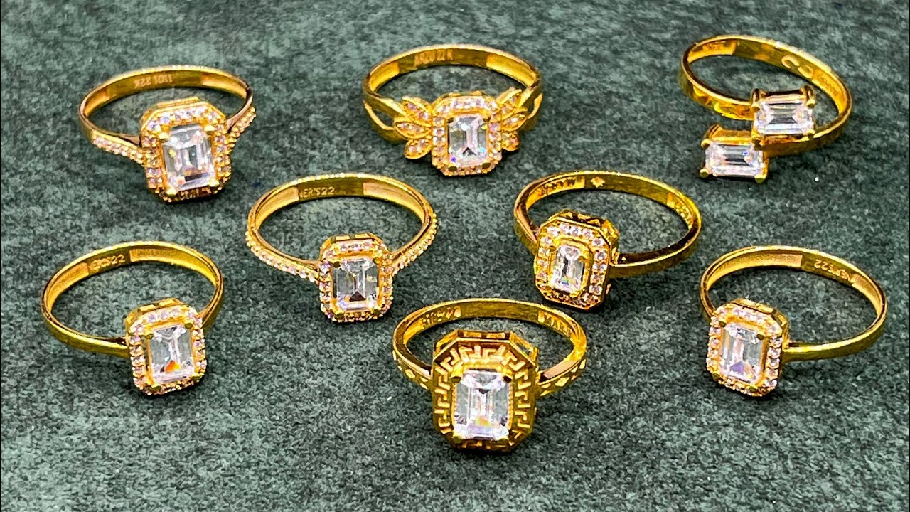 Gold Baguette (Baget) Ring Models Top10 - YouTube