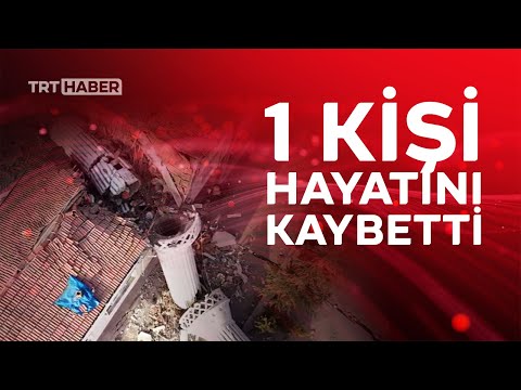 Adıyaman'da minare binayı ikiye böldü