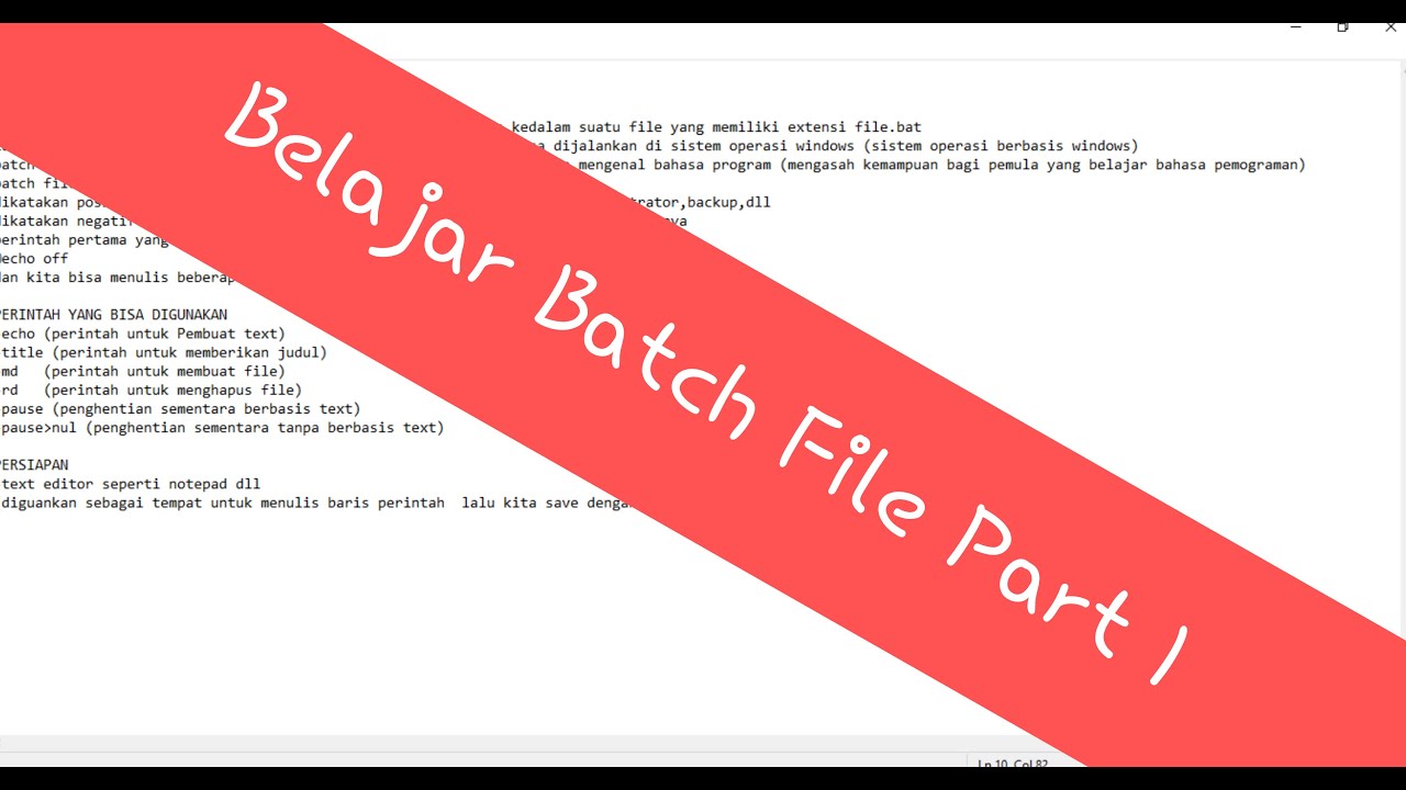 Belajar Batch File Part 1 - YouTube