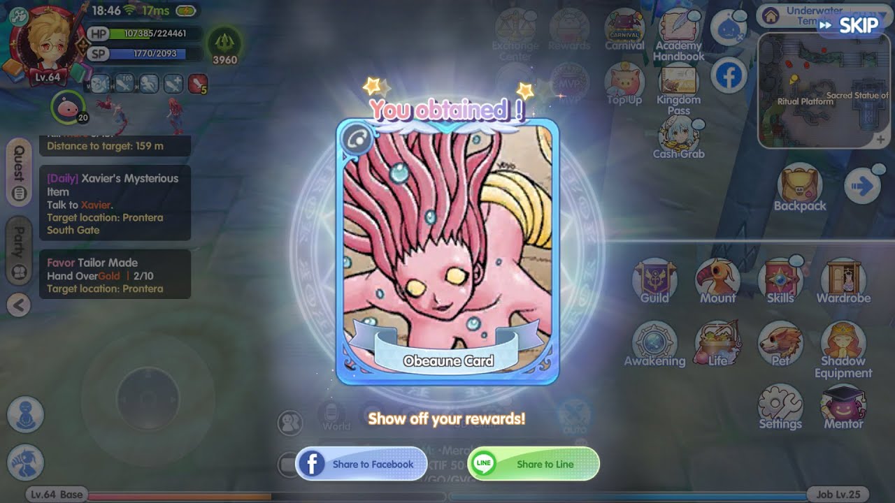 🔴LIVE : CARD OBEAUNE KE-7? KALO GA SALAH! || Ragnarok : Next Generation ...