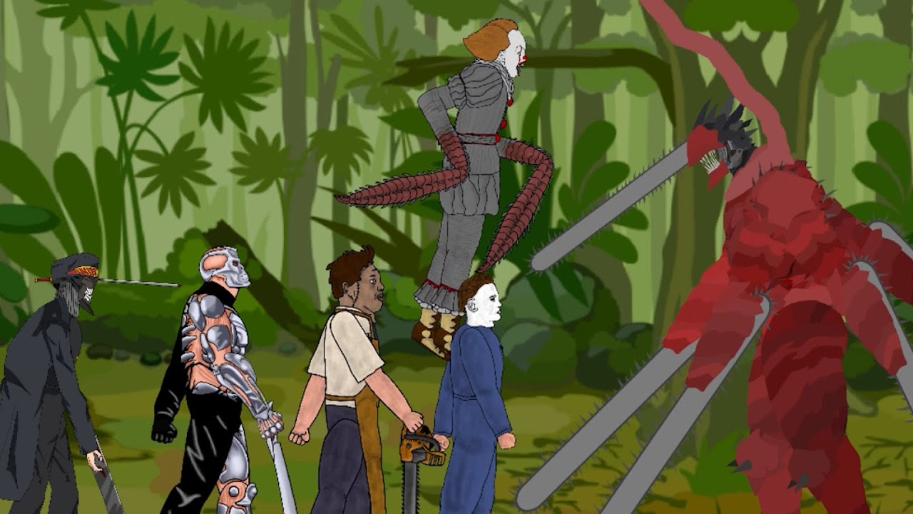 Devils Chainsaw Man VS Katana Man VS Pennywise, Jeff, LeatherFace ...