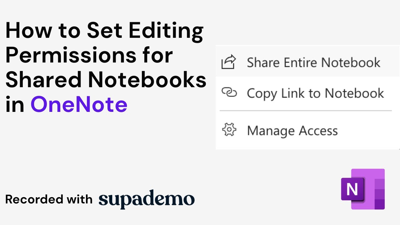 How to Set Editing Permissions for Shared Notebooks in OneNote - YouTube