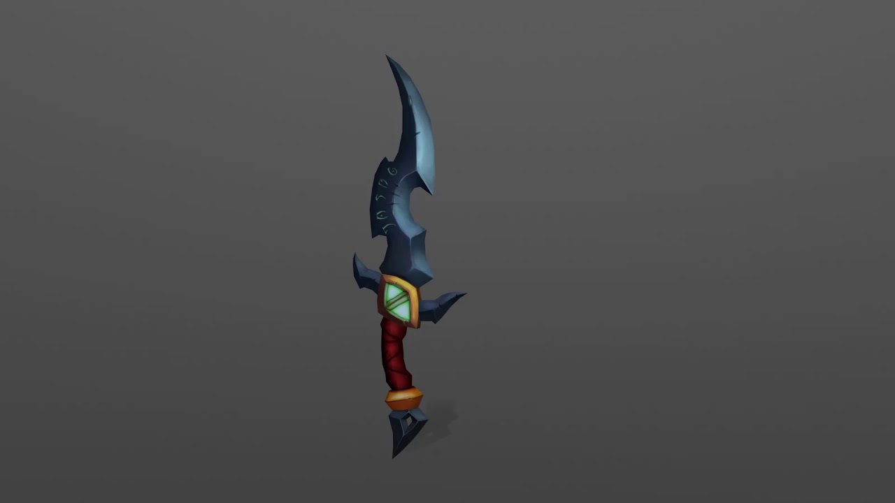 #Lowpoly Modelling ''Handpainted Dagger'' in Maya - YouTube