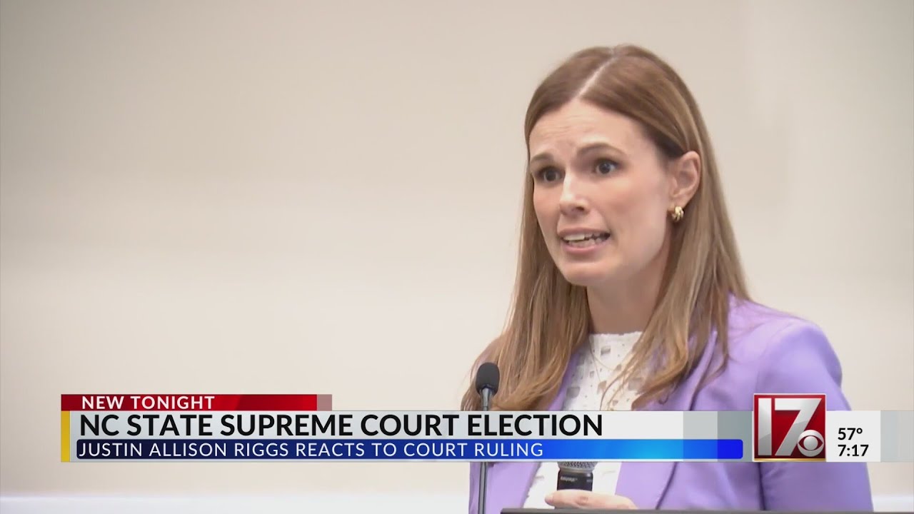 Justice Riggs speaks in Durham about election developments - YouTube