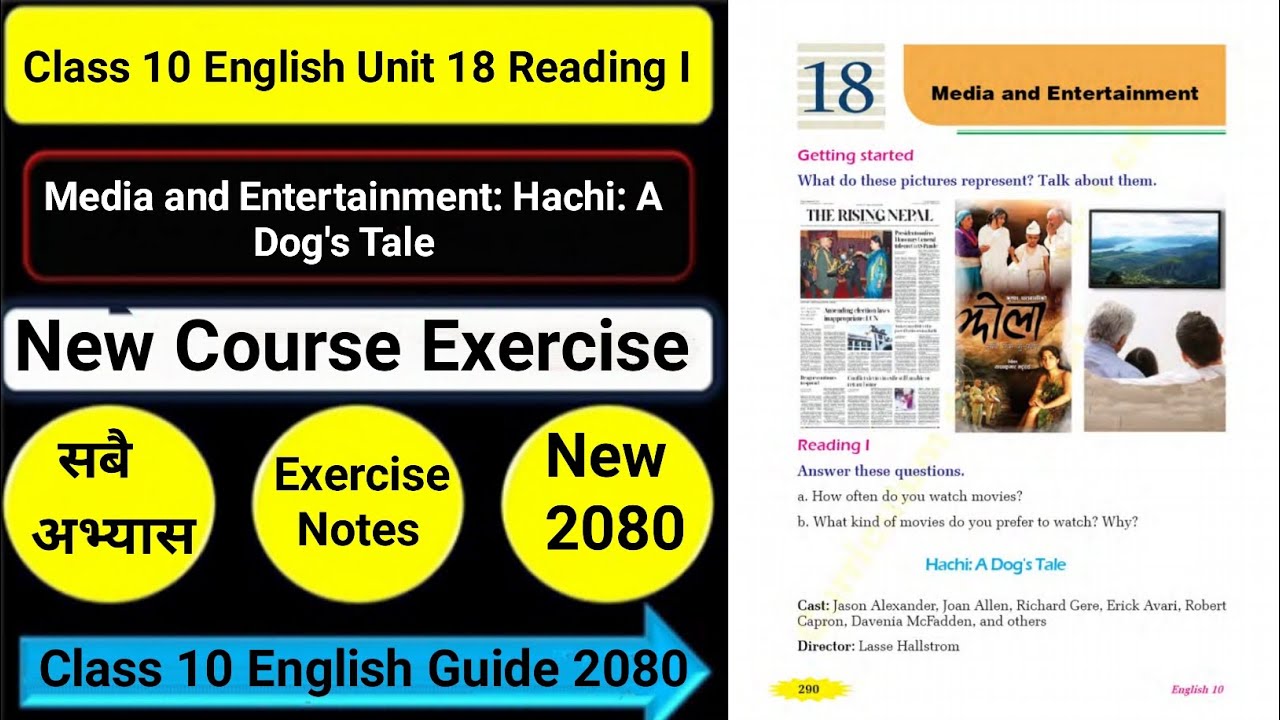 Class 10 English Unit 18 Hachi A Dog's Tale Reading I/Grammar I All ...