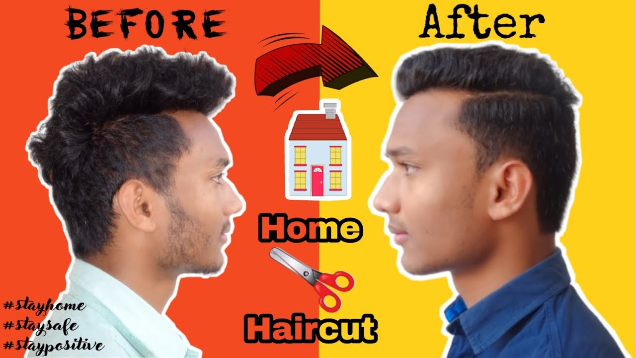 Haircut At Home During Lockdown Due to COVID-19 | Stylish Haircut ...