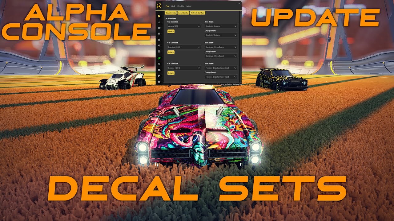 ALPHA CONSOLE UPDATE | Decal Sets - YouTube