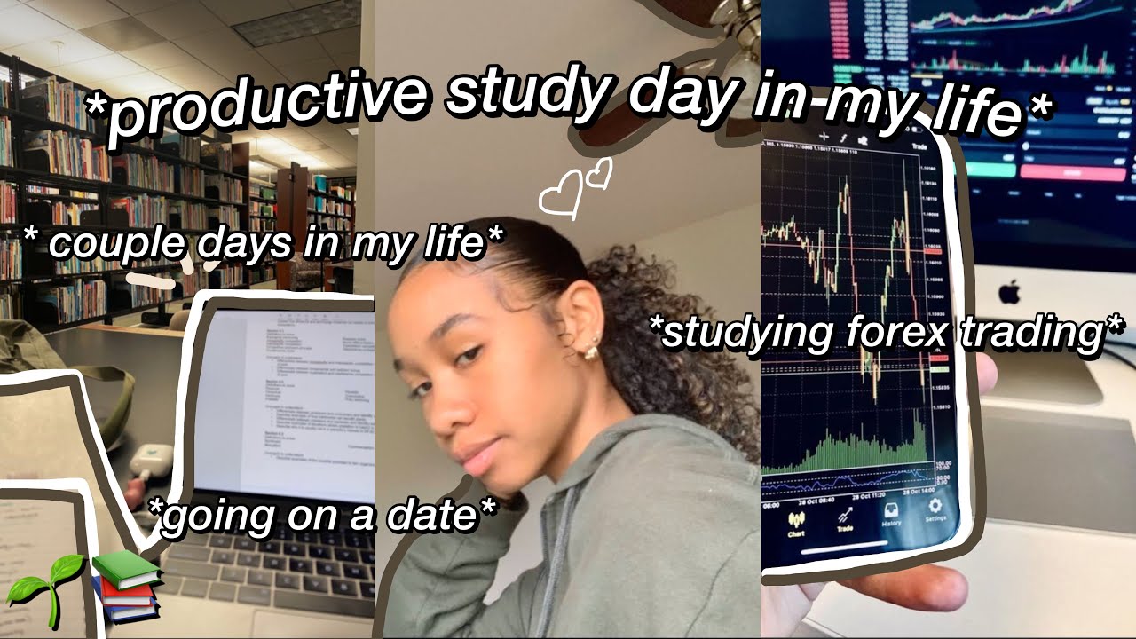 STUDY VLOG | productive day in my life| learning forex trading, grwm ...
