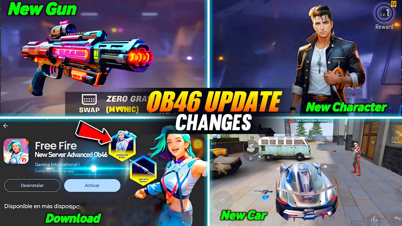 Top New Changes OB46 Upcoming Update 😲 Free Fire New Gun New Character ...