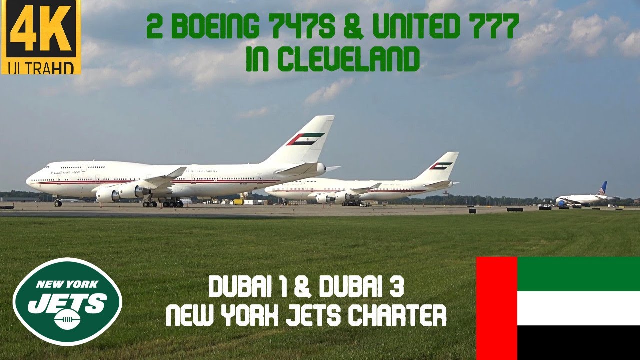 Heavies in Cleveland! 2 Royal Dubai Air Wing Boeing 747s and United ...