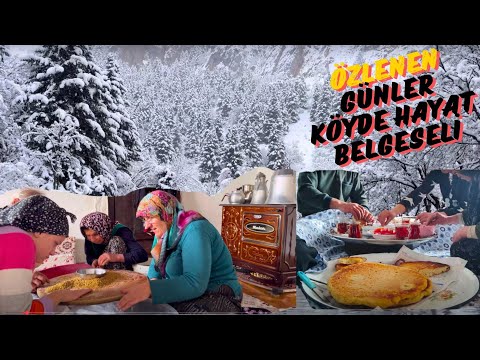 SOBA BAŞINDA BULGUR ÜTLEDİK / KÖYDE KIŞ GÜNLERİ NASIL GEÇER / 4K