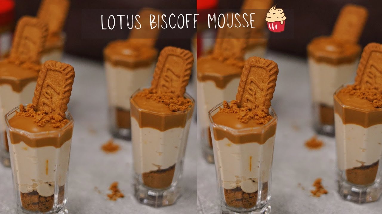 Lotus Biscoff Mousse | 3 ingredients Mousse | No bake dessert ...