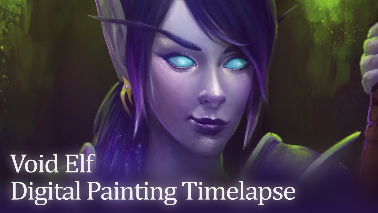 Void Elf Warlock | World of Warcraft Painting Timelapse - YouTube