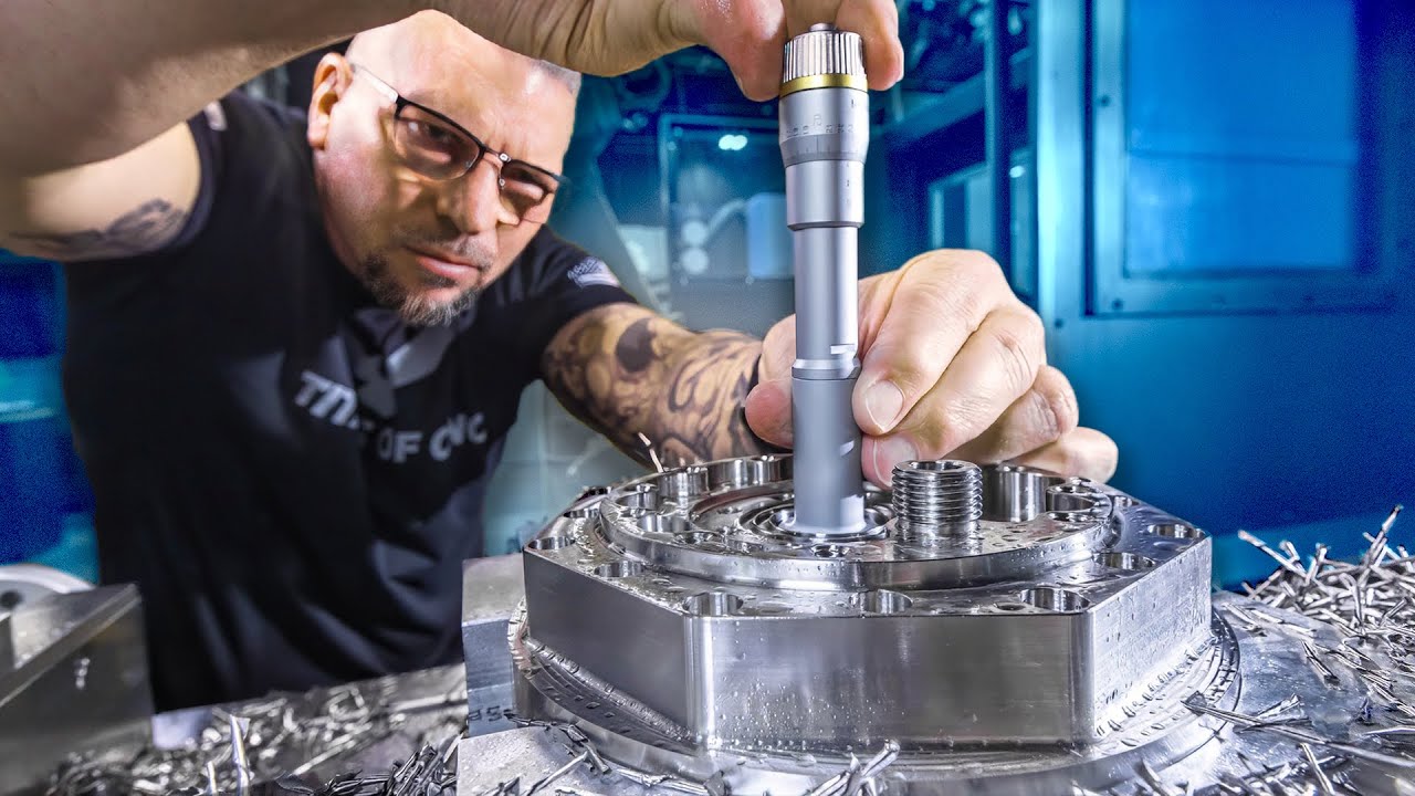 Precision Machining Complex Rocket Part out of Titanium - YouTube