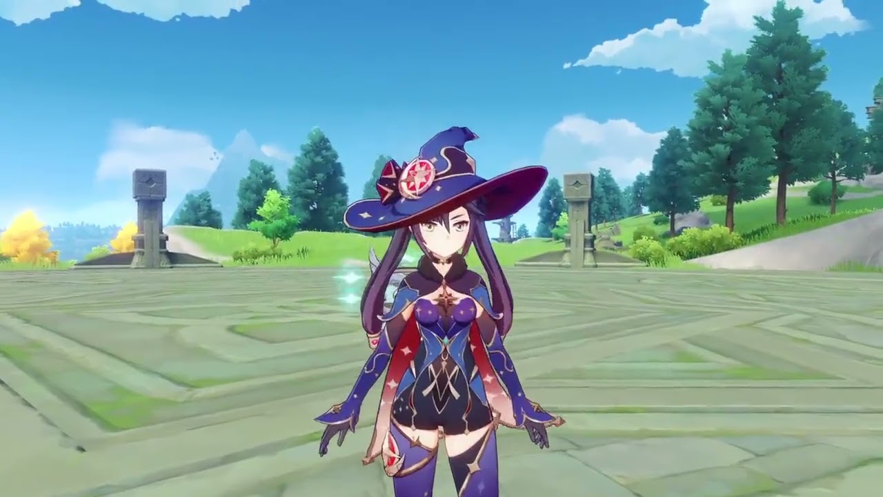 Mona Alternative Skin Outfit Gameplay | Genshin Impact 2.5 - YouTube