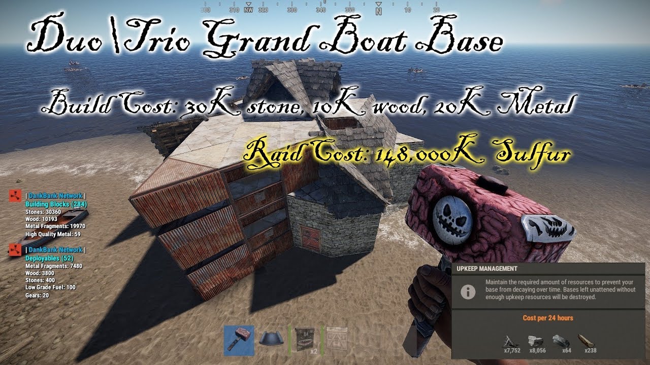 Duo Trio Boat Base | Rust Base Design 2019 - YouTube
