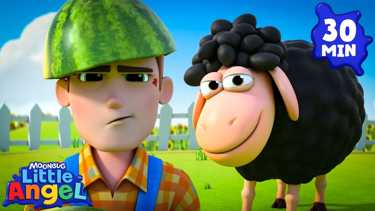 Little Black Sheep’s Wild Farm Adventure 🐑 | Little Angel 😇 | 🔤 ...