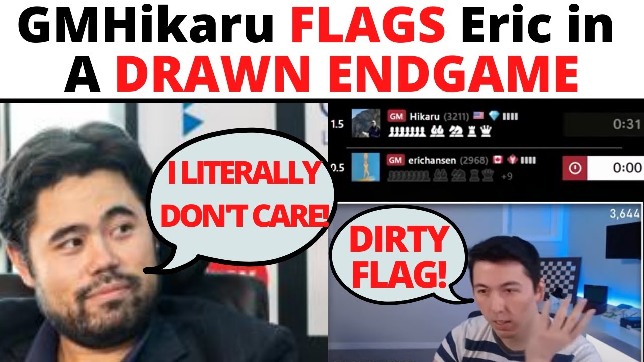 GMHikaru "DIRTY FLAGGING" Eric Hansen in A DRAWN ENDGAME! - YouTube