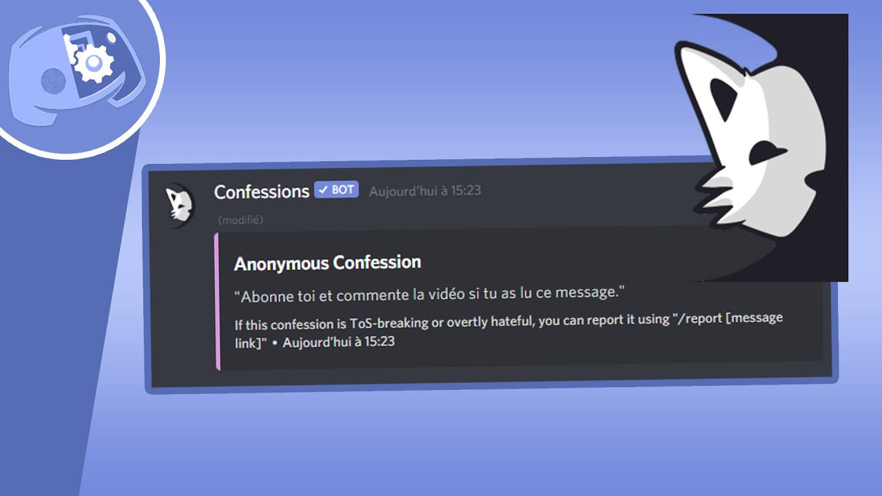 Envoyer des messages anonymes sur son serveur (Confessions) | Discord ...