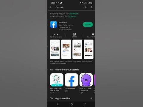 How to install Facebook app from play store - YouTube