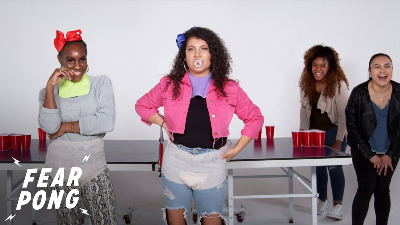 New Moms Play Fear Pong | Fear Pong | Cut - YouTube