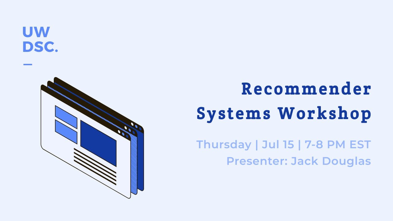 Recommender Systems Workshop - YouTube