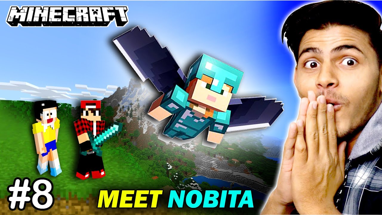 I GOT ELYTRA | MEET NOBITA | MINECRAFT GAMEPLAY #8 - YouTube