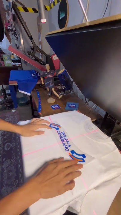 Proses pembuatan kaos sablon dtf HUT BRI 129 #konveksi #persiapan - YouTube