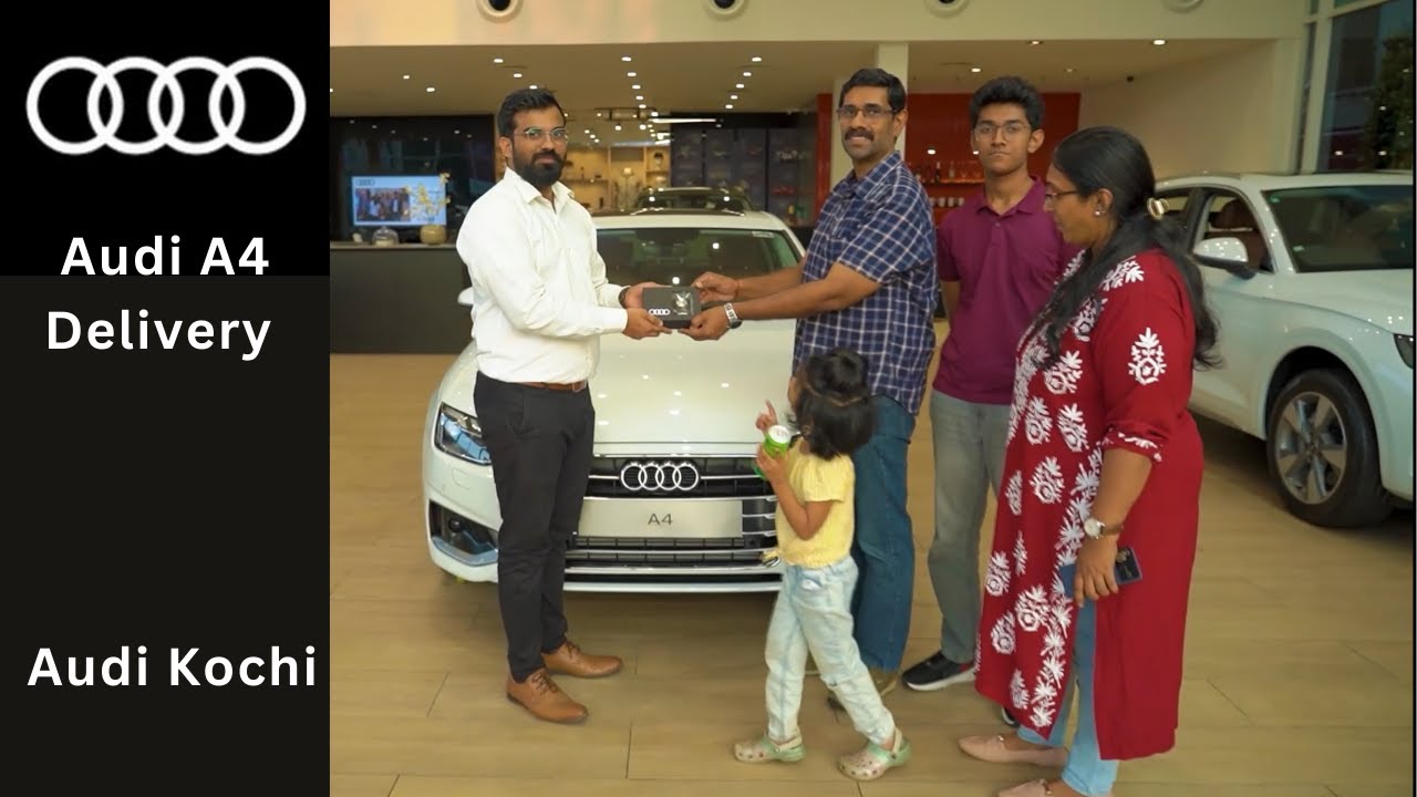 Stunning Audi A4 Glacier White Delivery | Audi Kochi - YouTube