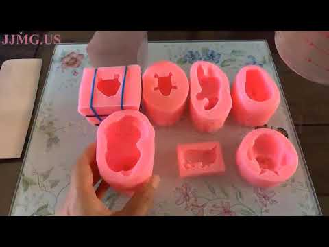 JJMG Aiyu Jelly Soap Making 7 Animal 3D molds How to make Jello Soap