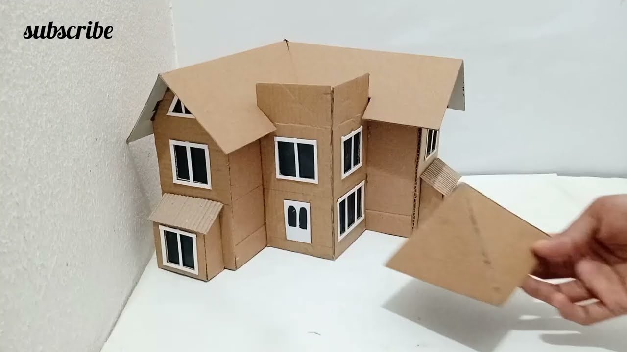 #diy miniature cardboard house - YouTube