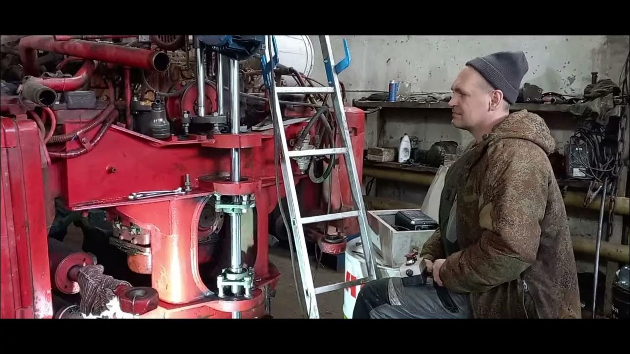 Восстановление вертикального шарнира К 744 - YouTube